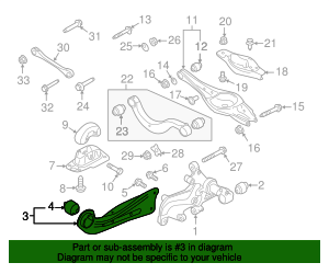 2015-2024 Audi Trailing Arm 5Q0-505-223-D | Audi USA Parts