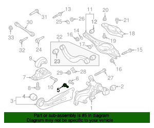 2015-2023 Audi Trailing Arm Upper Bolt WHT-005-747 | Audi USA Parts