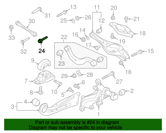 Audi OEM Upper Control Arm Adjust Bolt Part# WHT-000-227 | OEM Vehicle ...