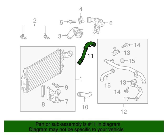Genuine OEM Ford Part - Inter-Cooler Pipe AG1Z-6C646-A | Genuine OEM ...