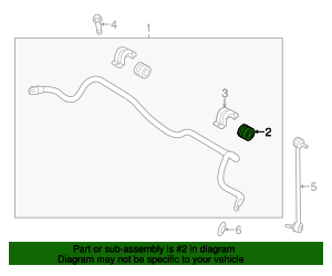 2013-2019 Hyundai Stabilizer Bar Bushing 54813-2W100 | OEM Parts Online