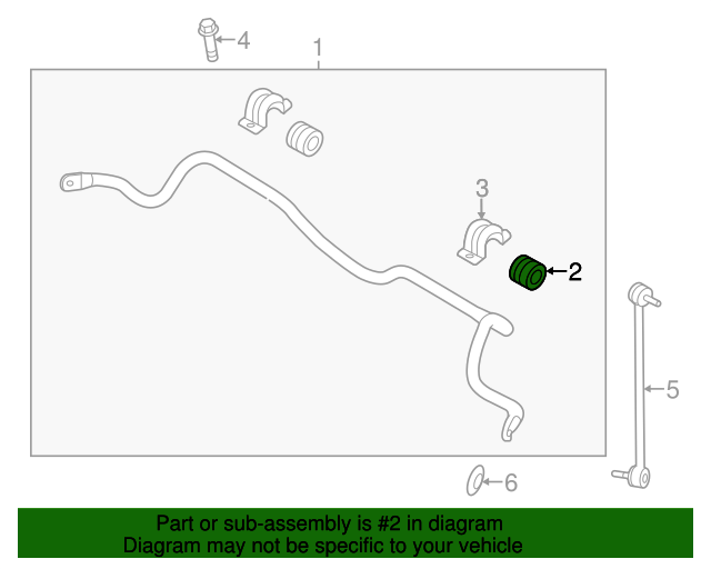 2013-2019 Hyundai Suspension Stabilizer Bar Bushing 54813-2W100 ...
