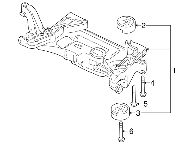 3C0-199-313-BB - Engine Cradle 2015-2018 Audi | Audi OEM Parts