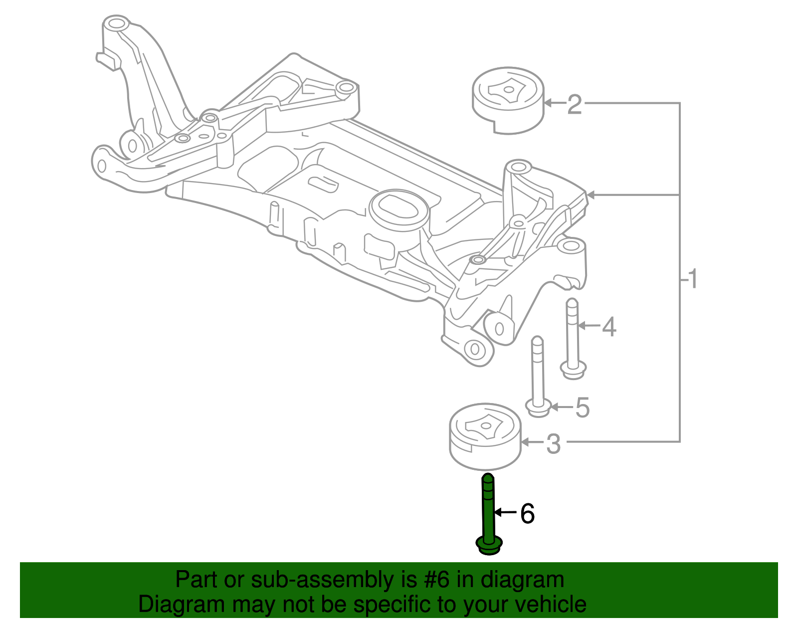 2006-2018 Audi Suspension Cross-Member Mount Bolt N-105-580-02 | Audi ...