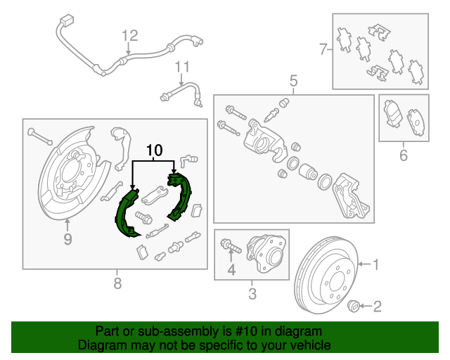 2013-2024 Nissan LEAF Park Brake Shoes D4060-3NF0A | Temecula Nissan Parts