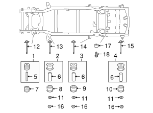 2010-2021 Toyota 4Runner Cushion Sub Assembly Ca 52201-60090 | Toyota ...