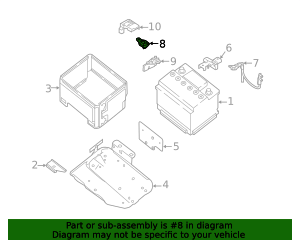 2019 Nissan Kicks Positive Cable Clamp 24340-5RB0A | QuirkParts