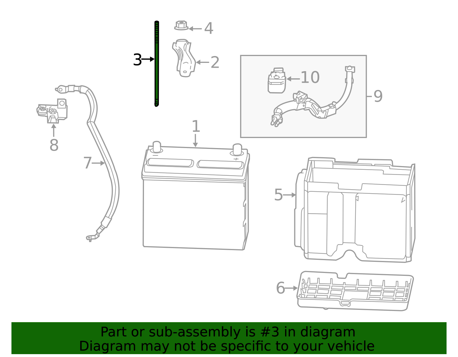31513-TWA-A00 - 2018-2025 Honda - Bolt Battery Setting (210MM ...