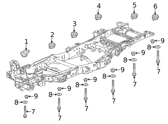 2021-2022 GM Body Mount Upper Location Number 1 Cushion 84798336 ...