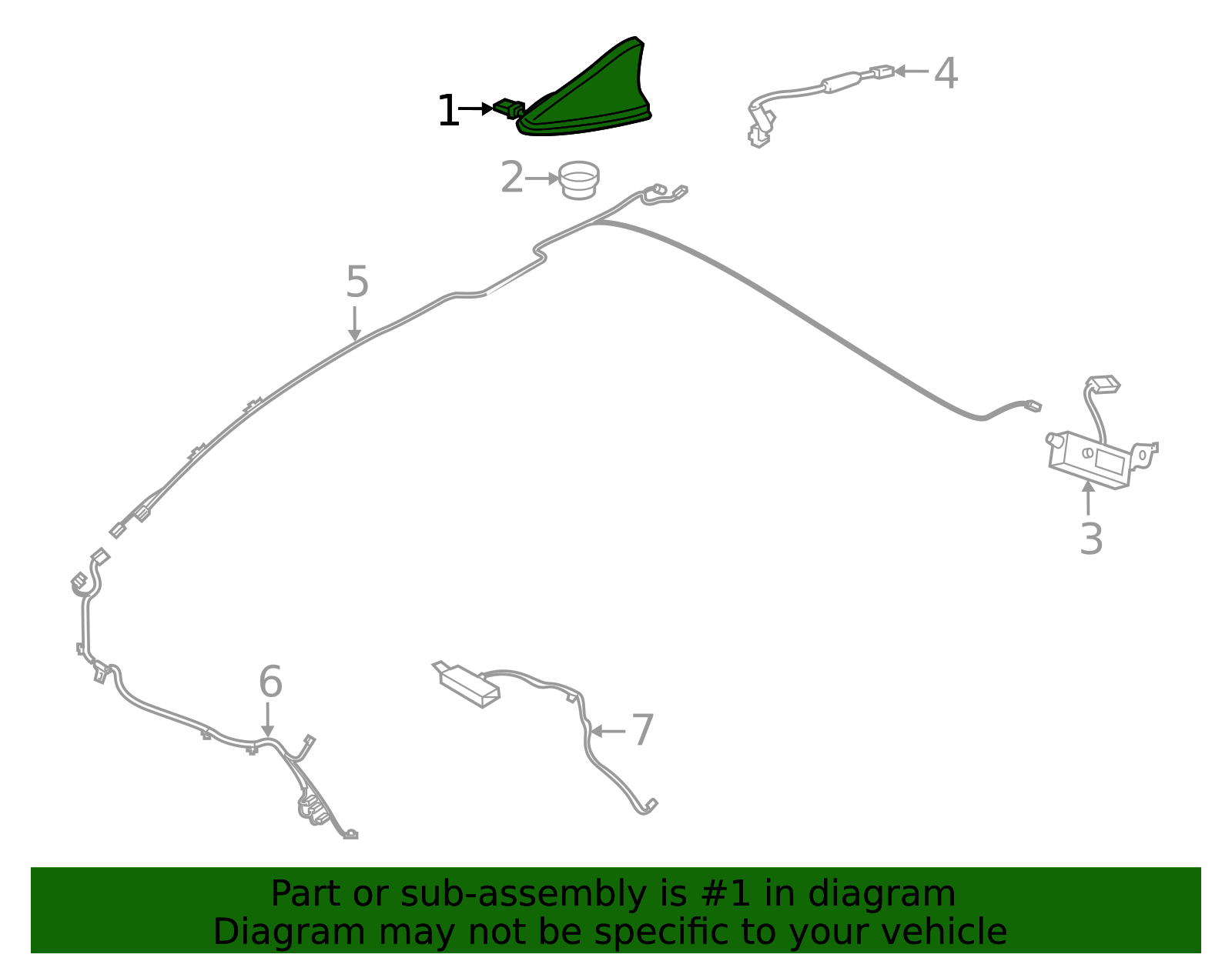 96210-T1040-URA - Antenna Assembly Combination | World OEM Parts Hyundai