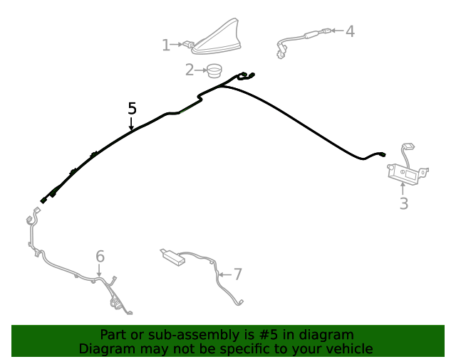 Genuine Antenna Cable for 2021-2024 Genesis | Part# 96230-T1100 ...