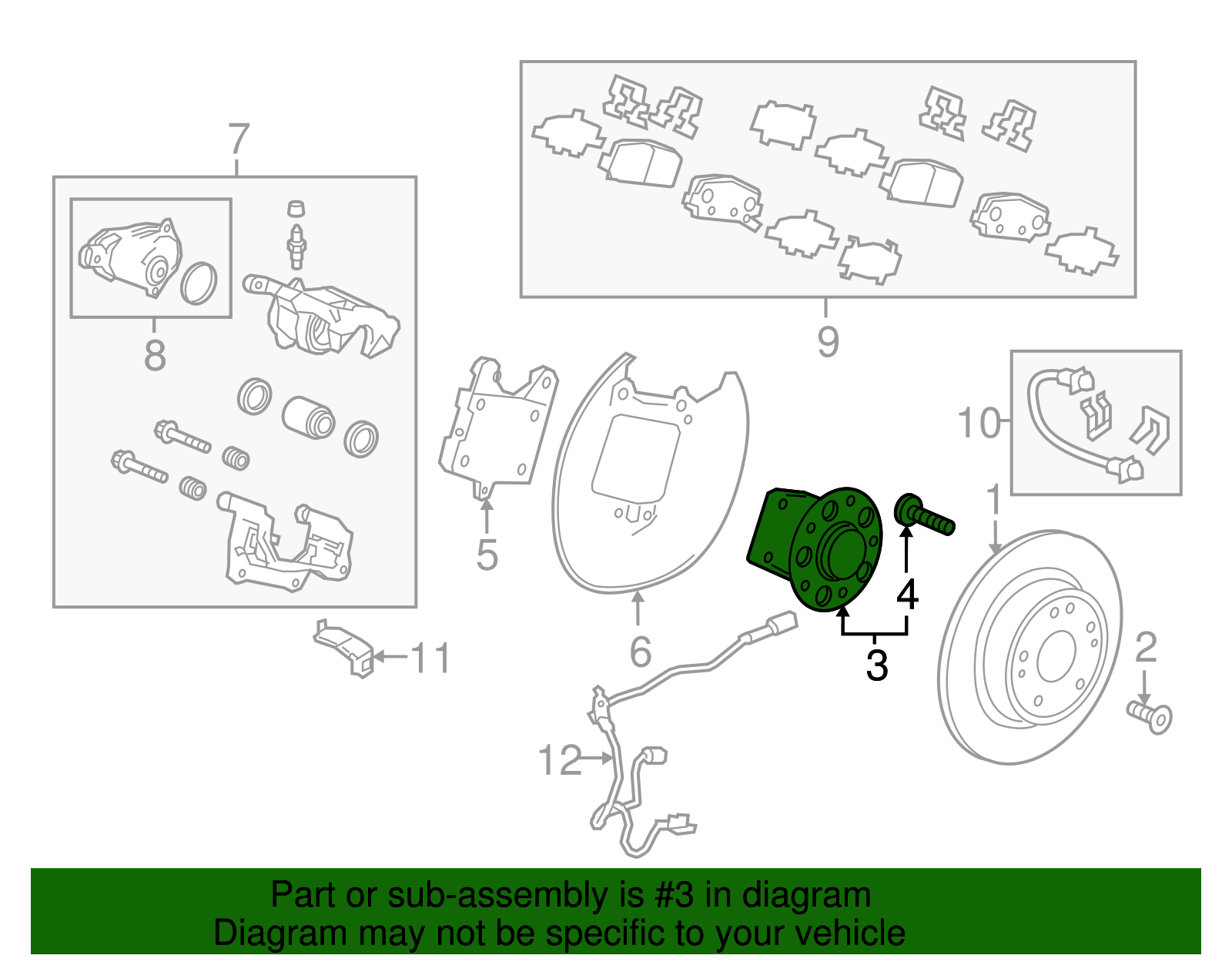 42200-T7D-J52 - Hub & Bearing 2016-2022 Honda HR-V | Honda Parts Online