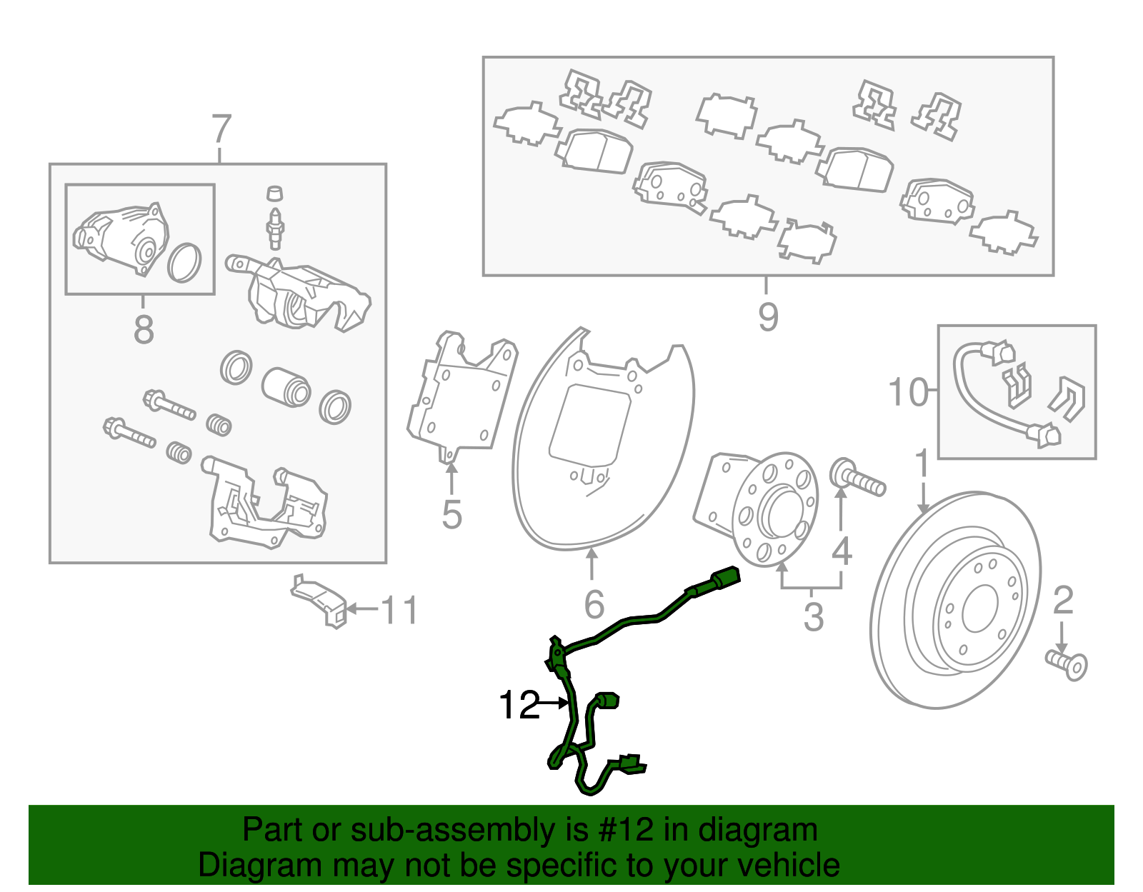 47510-T7X-013 - 2016-2022 Honda HR-V - Harness Assembly R Epb (4WD ...