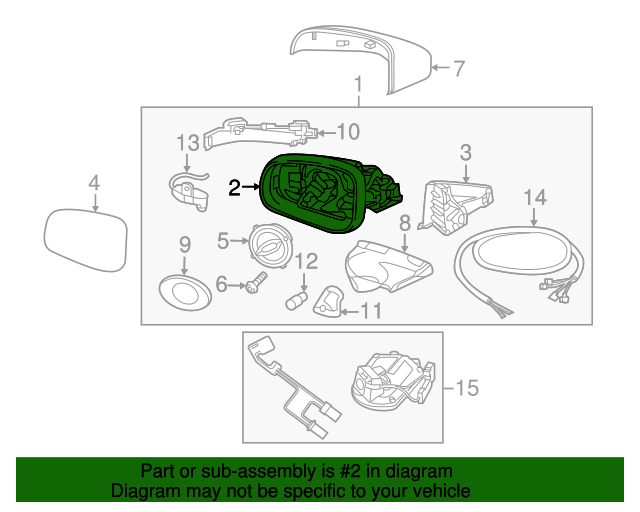 31386471 - Door Mirror Drive Motor 2013-2016 Volvo S80 ...