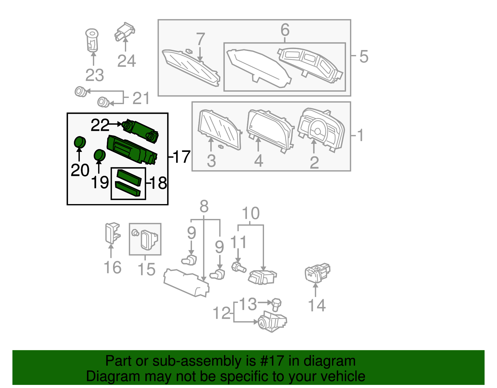 2006-2011 Honda Civic Heater Control Assy. 79500-SNA-A03ZA | Honda ...