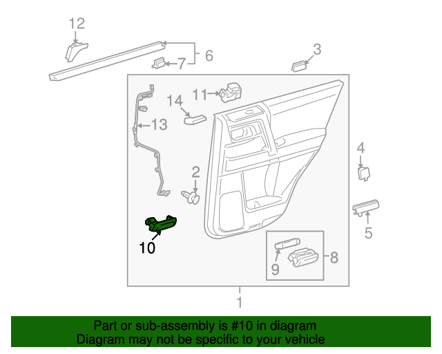 2010-2013 Toyota 4Runner Hole Cover 67811-60030-C0 | Toyota Parts Center