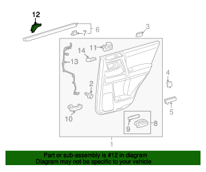 67674-48010 - Door Trim Molding - 2006-2023 Toyota | OEM Parts Quick
