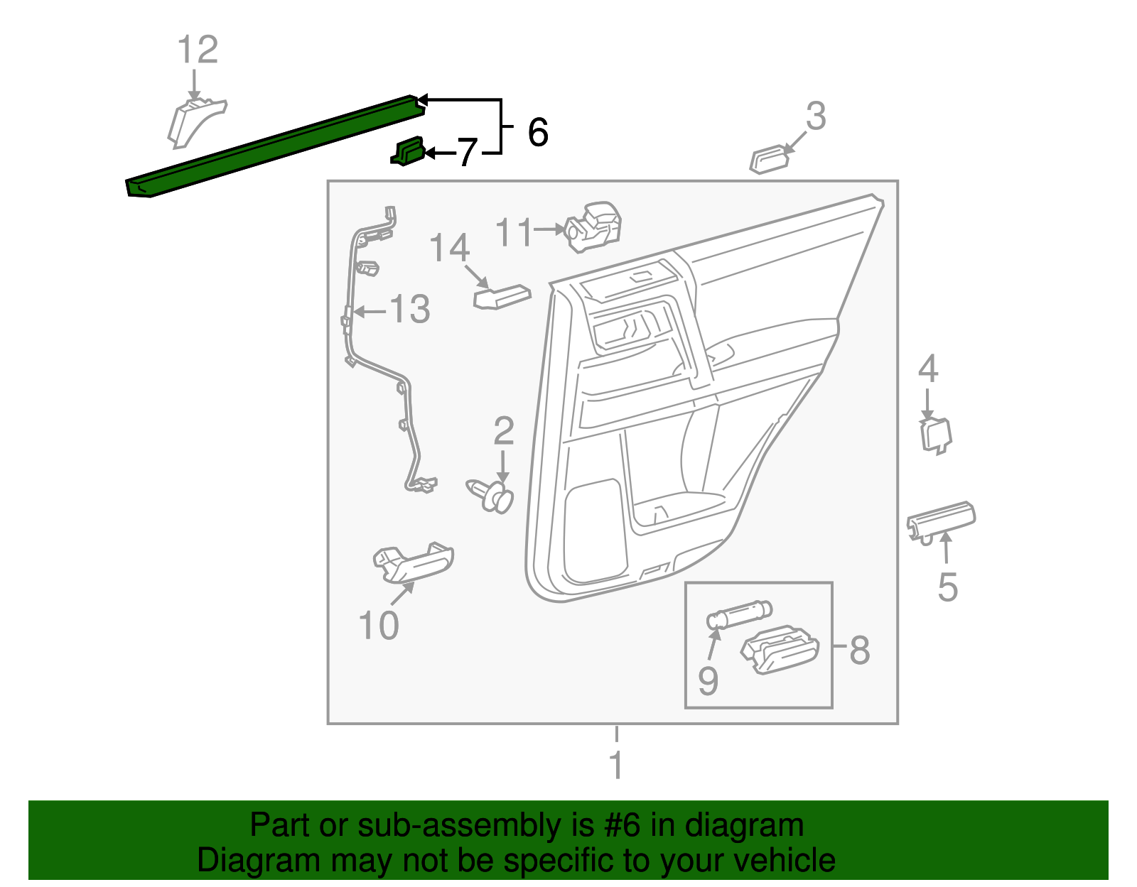 Genuine Toyota Door Window Belt Weatherstrip (Right, Rear) part# 68173 ...