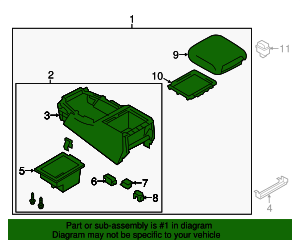 2021-2024 Nissan Armada Console Assembly 96910-6JL0B | Ziegler Nissan ...