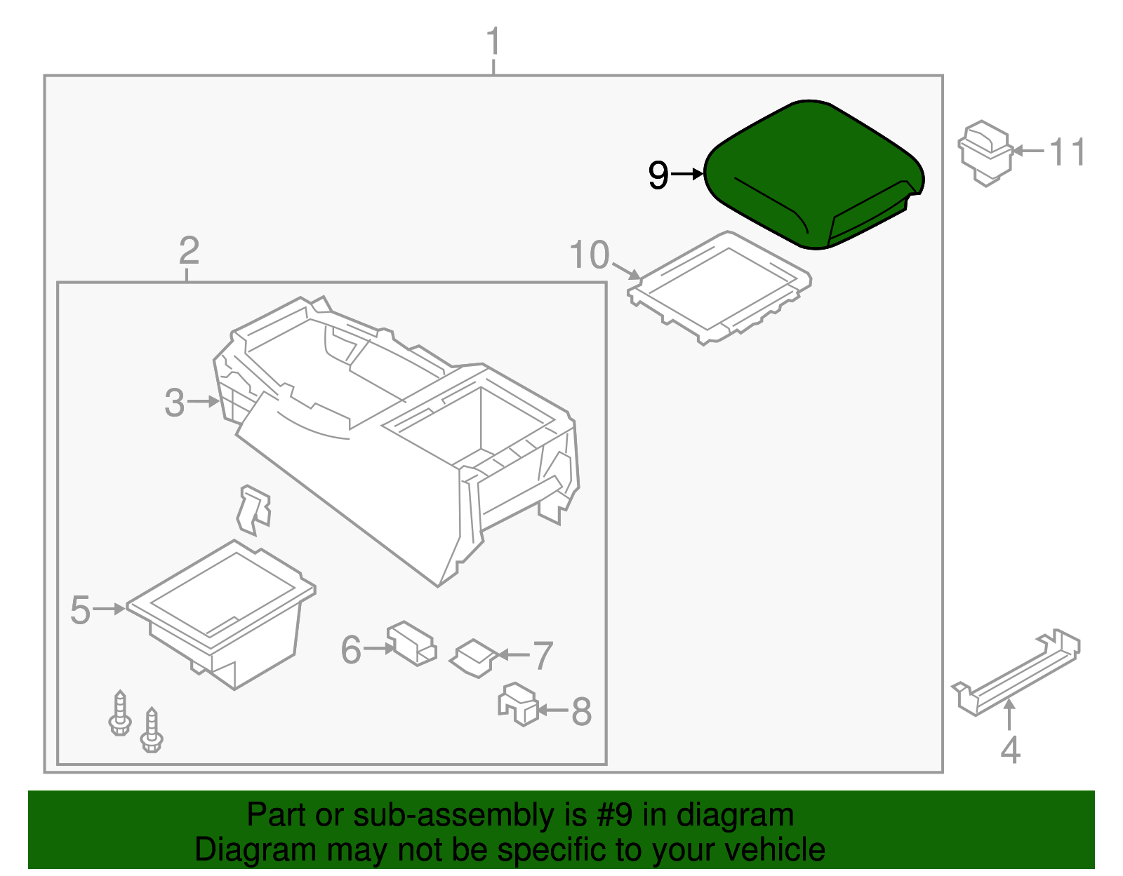 2021-2024 Nissan Armada Armrest Door 96920-6JL0B | Boro Nissan Parts