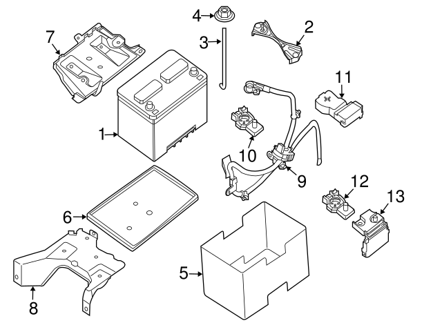 2016-2018 Nissan Maxima Battery 999M1-ND35C | Parts for Nissans