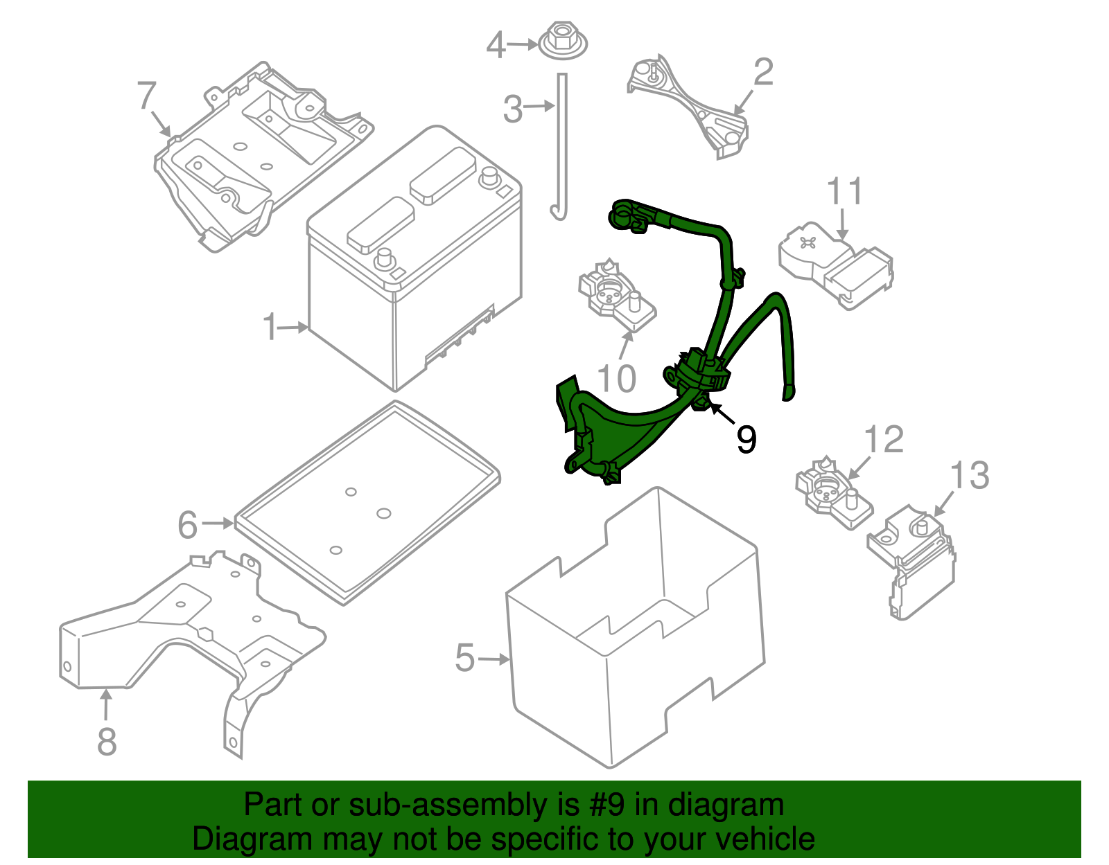 2013-2024 Nissan Negative Cable 24080-3NT0A | Boro Nissan Parts