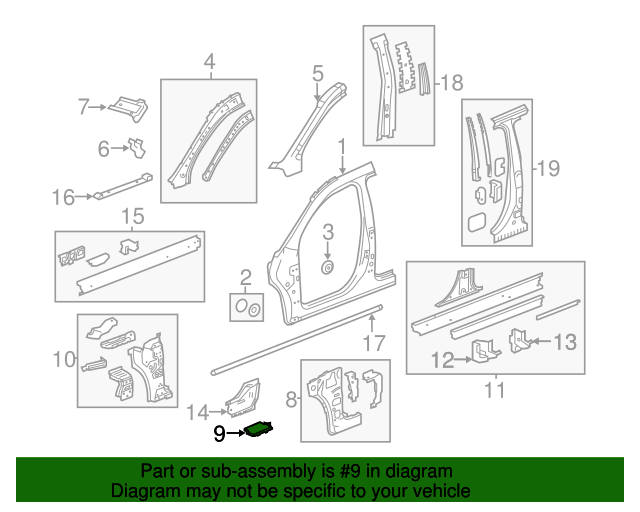Inner Hinge Pillar Insulator - GM (23126953) | GMPartsDirect.com