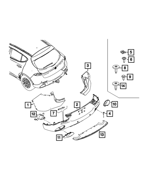 Rear Bumper and Fascia for 2023 Dodge Hornet | Mopar eStore