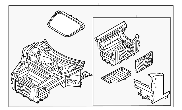 2012-2024 Porsche Ft Inner Structure 991-501-991-00-GRV | OEM Porsche