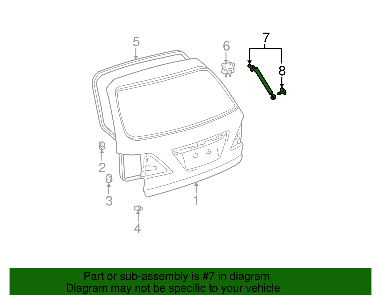 1999-2003 Lexus RX300 Lift Cylinder 68960-49016 | OEM Parts Online