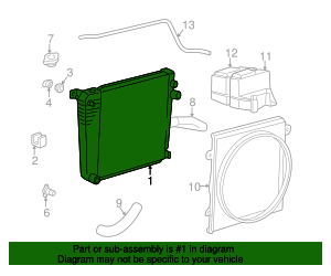 1998-2009 Mazda Radiator 1F91-15-200 | Mazda-Parts