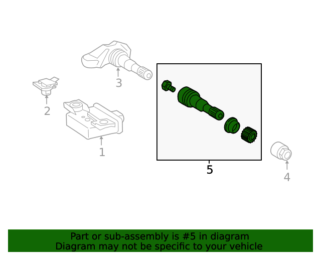 000-400-41-00 - Tire Pressure Monitoring System Sensor Valve Assembly ...