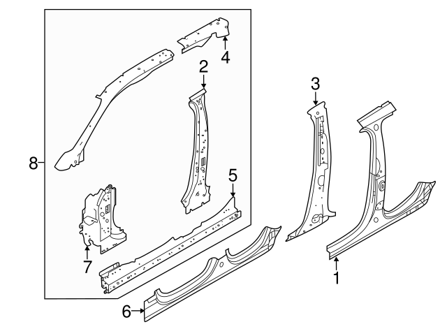 Genuine OEM Reinforcement Part# LR091304 Fits 2018-2020 Land Rover ...