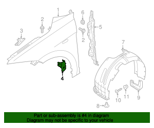 2017-2020 Hyundai Elantra Fender Lower Bracket 66327-F2000 | OEM Parts ...