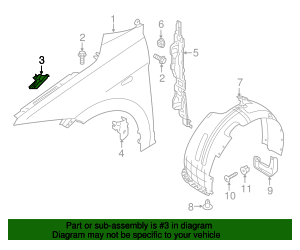 2017-2018 Hyundai Elantra Fender Upper Bracket 66313-F2000 | OEM Parts ...
