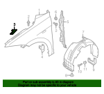 2017-2018 Hyundai Elantra Fender Upper Bracket 66313-F2000 | OEM Parts ...