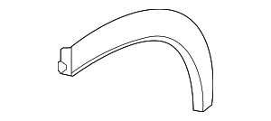 2021-2024 Nissan Rogue Rear Wheel Opening Molding (rh) (rear Position ...