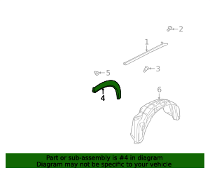 2021-2024 Nissan Rogue Wheel Opening Molding 78873-6RA0A | My Nissan Part