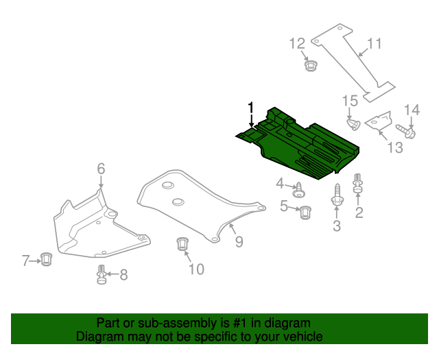 2009-2016 Audi Floor Pan Splash Shield 8K0-825-216-G | AutoNationParts.com