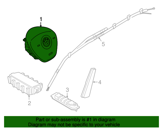 Genuine BMW 32-30-9-496-574 | Airbag Module Driver S Side 323051 | FREE ...