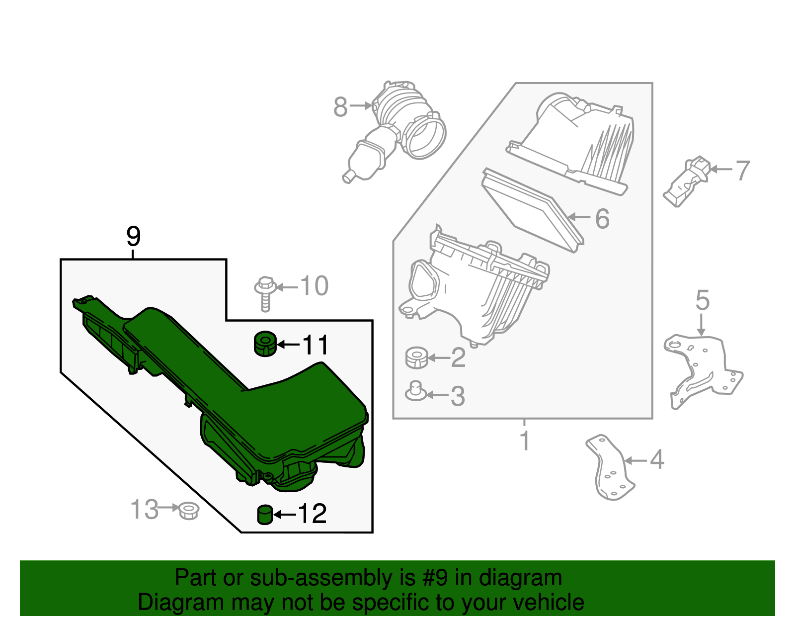 2017-2020 Nissan Pathfinder Air Inlet Duct 16554-6KA0A | OEM Parts Online