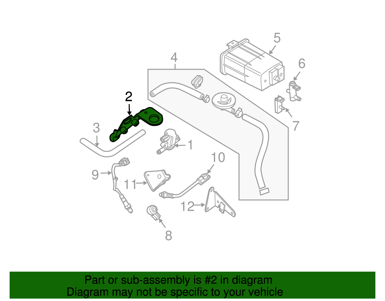 2004 Nissan Purge Valve Bracket 14957-7S000 | Nissan Parts Central