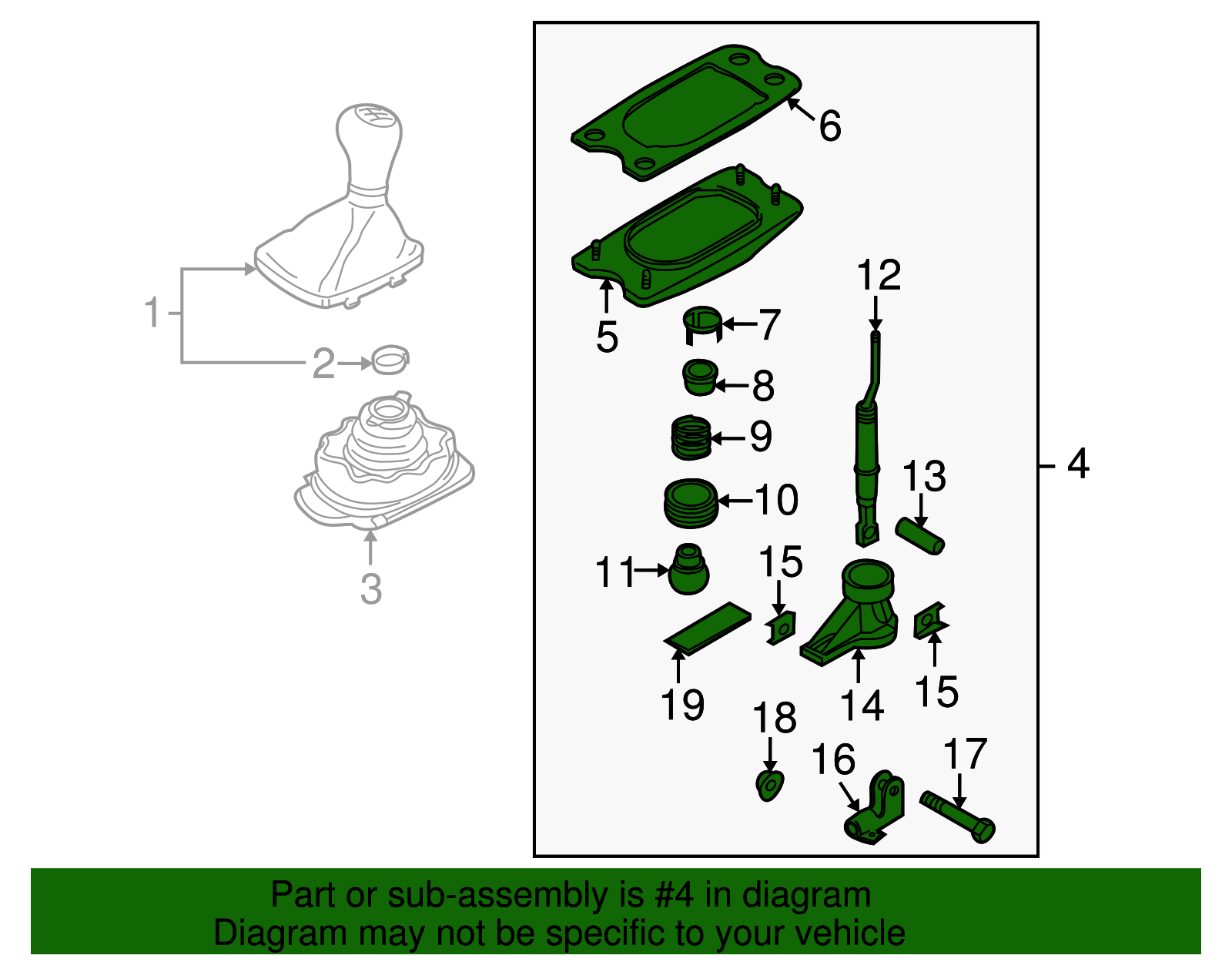 8K0-711-055-L - Gear Shift Assembly 2011-2017 Audi | Audi OEM Parts