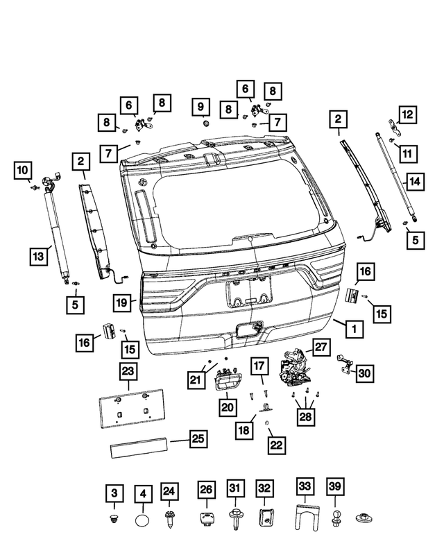 2013-2023 Dodge Durango Lift-Gate Power Drive Assembly 68333902AE ...