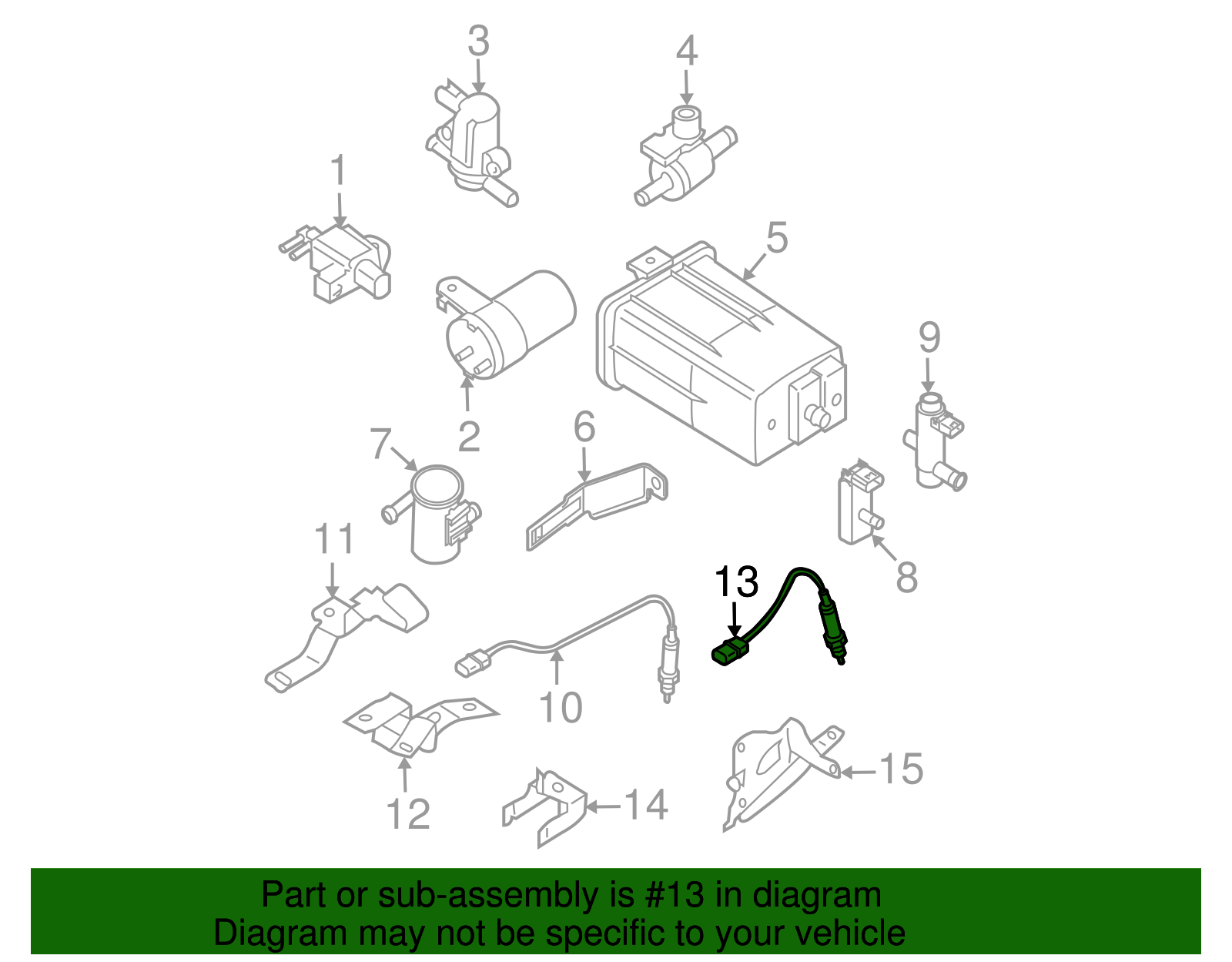 226A0-9BF0B | Nissan Heated Oxygen Sensor Rear - Genuine OEM ...