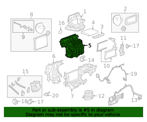 2021-2024 GM Heater and Air Conditioning Evaporator Case 84977191 GM ...
