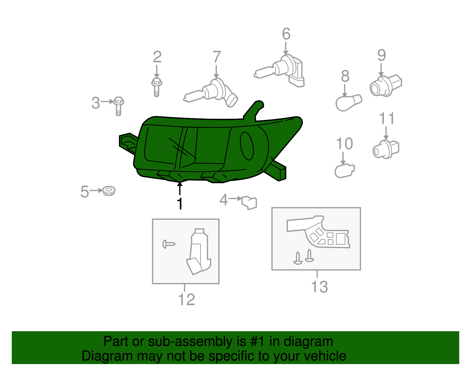 2008-2010 Scion xB Headlamp Assembly - DRIVERS SIDE 81170-12B90 ...