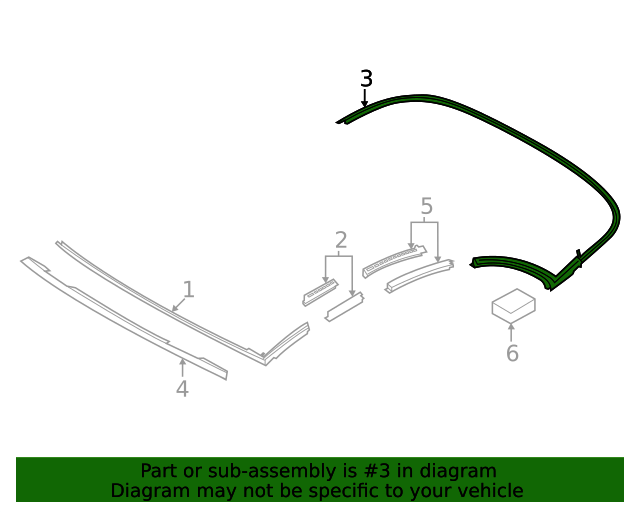 54345a05e06 - 2021-2023 BMW Rear Weather-Strip (54-34-5-A05-E06) | BMW ...