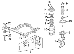 1993-2016 GM Drivetrain and Front Suspension Frame Upper Insulator ...