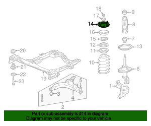1997-2016 GM Mount Asm-Frt Susp Strut 25875709 | GM Parts Center